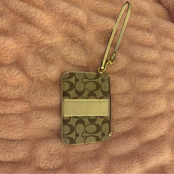 Coach | Bags | Coach Signature Pattern Wristlet | Poshmark